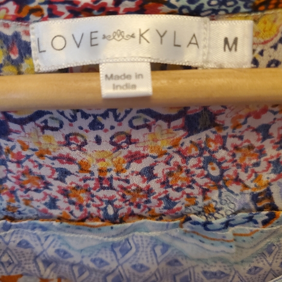Love Kyla | Tops | Love Kyla Multicolored Bohemian Shirt In Excellent ...